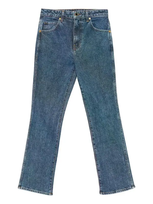 Khaite Vivian Cropped Jeans - Blue