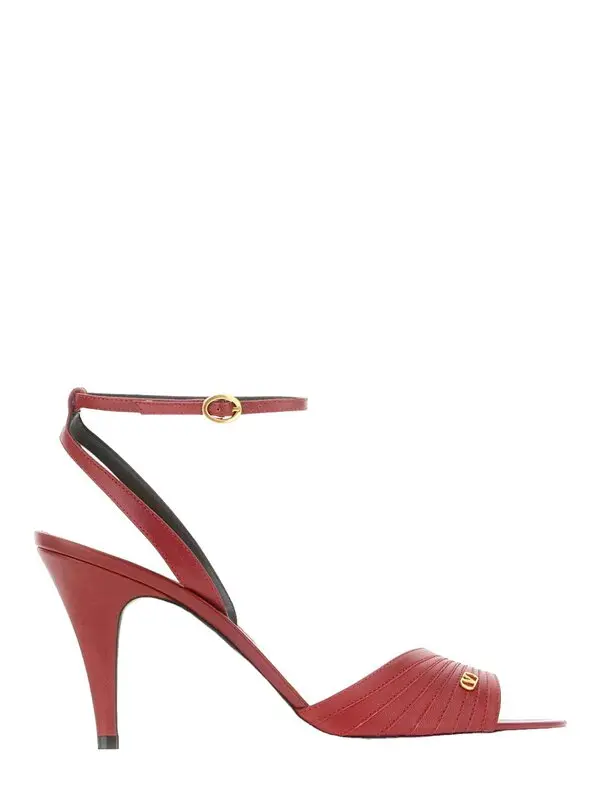 Valentino Garavani Calf Leather Ladycrush Sandals - Red