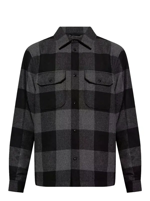 Woolrich Check-pattern Wool Shirt - Grey