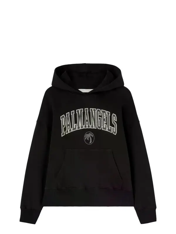 Palm Angels College Palm Hoodie - Black