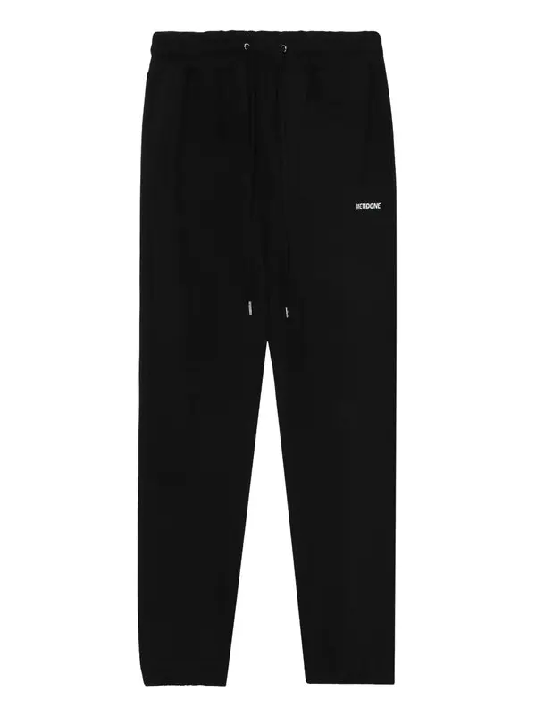 We11Done Logo-print Cotton Track Trousers - Black