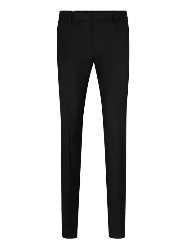 BOSS Straight-leg Cool Wool Trousers - Black