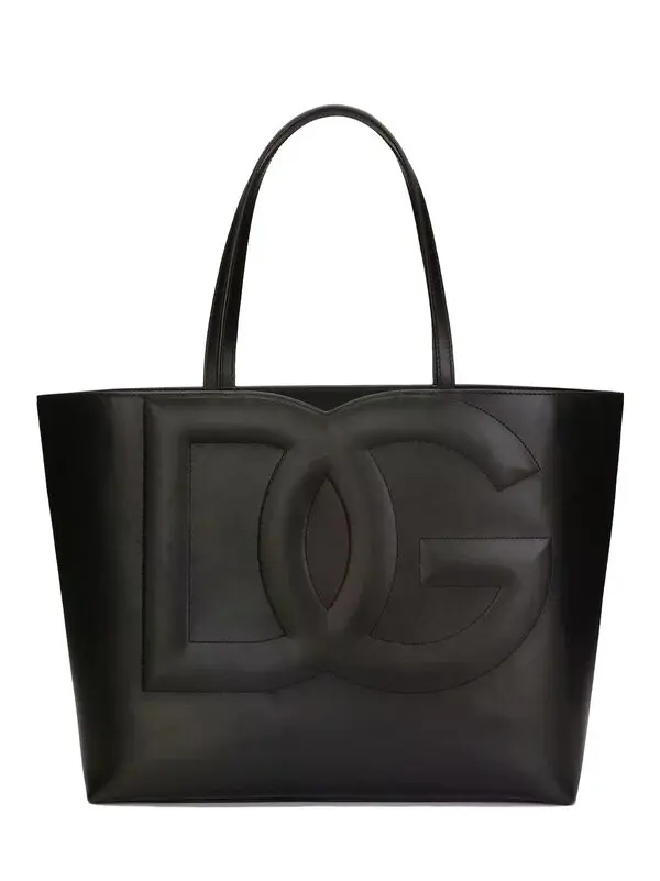 Dolce & Gabbana Logo Embossed Tote Bag - Black