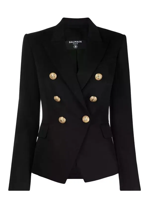 Balmain Double-breasted Blazer - Black