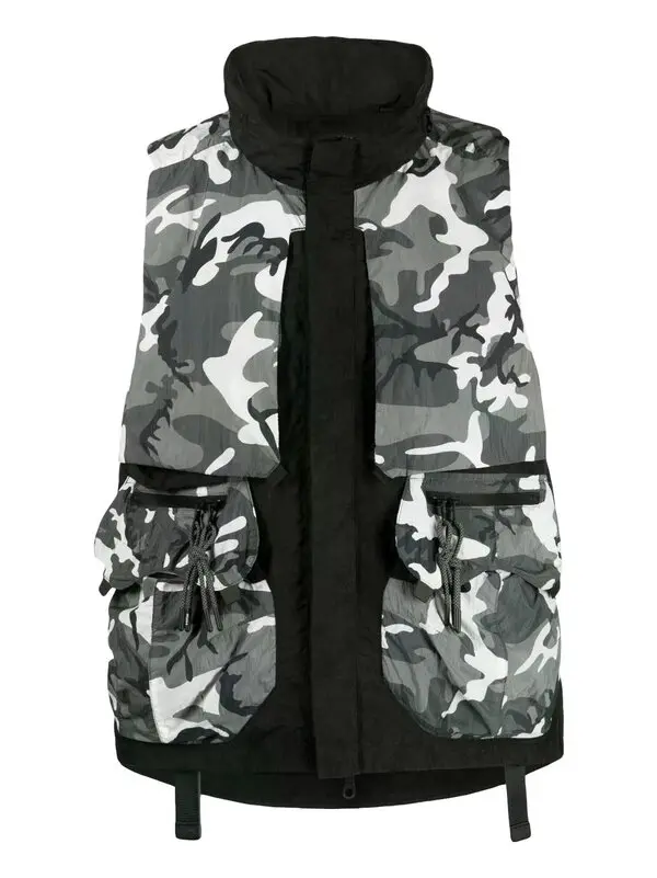 MOSTLY HEARD RARELY SEEN Camouflage-print Layered Gilet - Multicolour