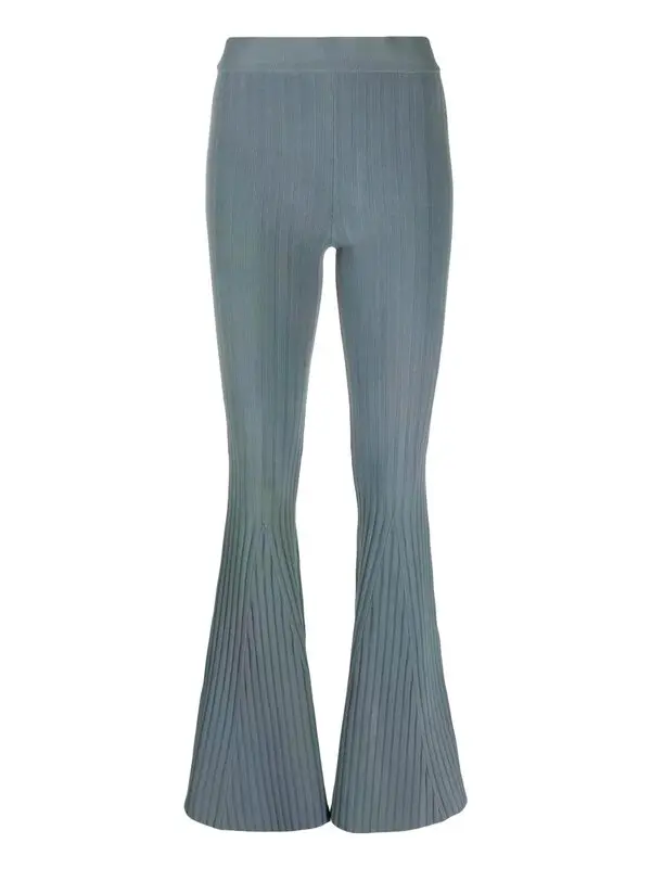 Live The Process Jaya Ribbed Flared Trousers - Blue