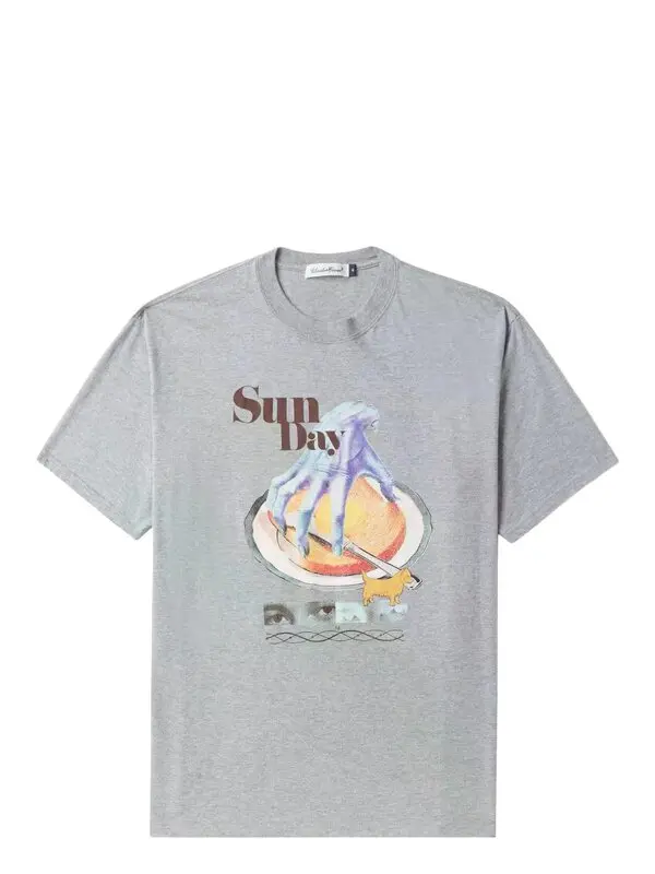 Undercover Graphic-print Cotton T-shirt - Grey