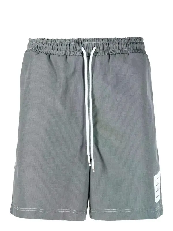 Thom Browne Drawstring-waist Track Shorts - Grey