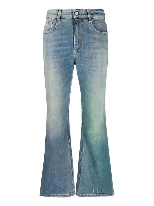 Stella McCartney Stonewashed Bootcut Jeans - Blue