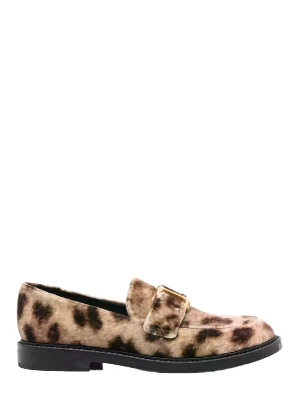 Chloé Marcie Leopard-print Loafers - Brown