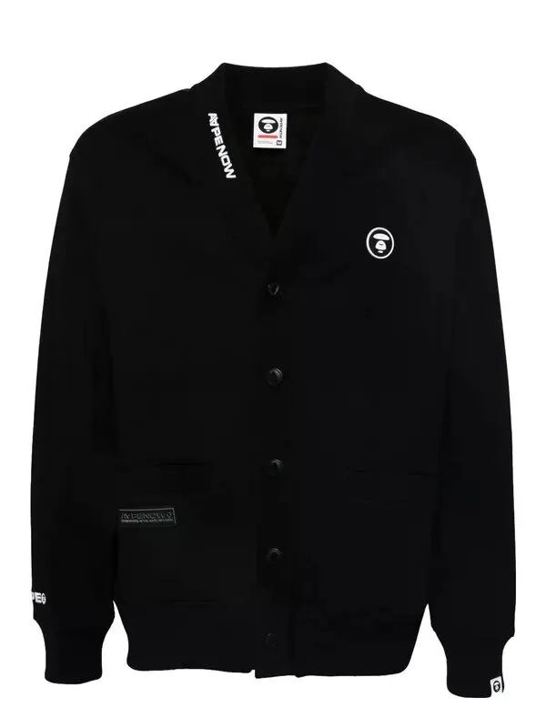AAPE BY *A BATHING APE Logo Cardigan - Black