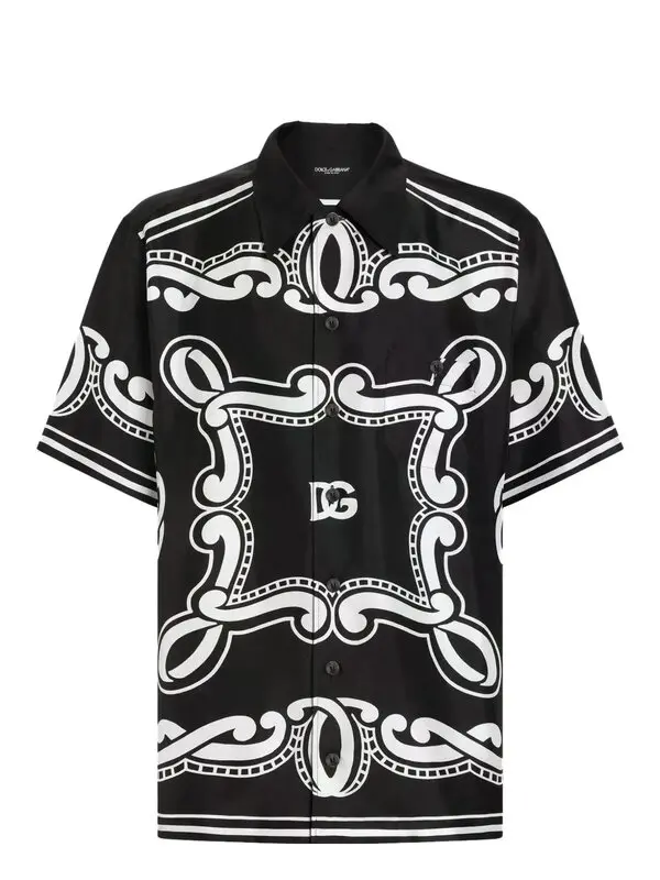 Dolce & Gabbana Bandana-print Shirt - Black