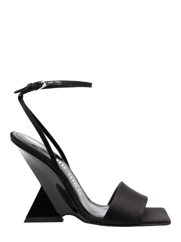 Attico Cheope 105mm Sculpted Heel Sandals - Black