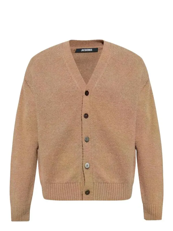 Jacquemus Ribbed-knit Cardigan - Brown