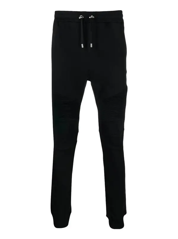 Balmain Logo-print Ribbed Track Pants - Black