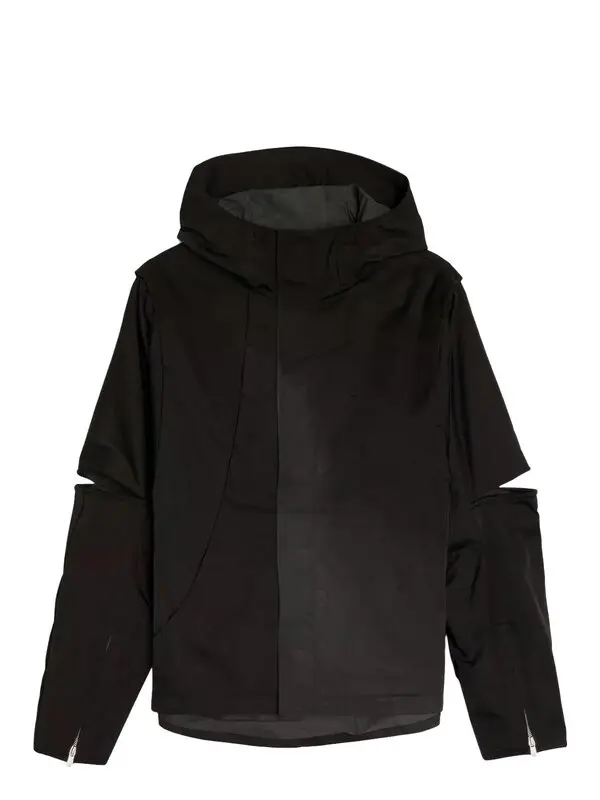 FFFPOSTALSERVICE Storm Cut-out Hooded Jacket - Black