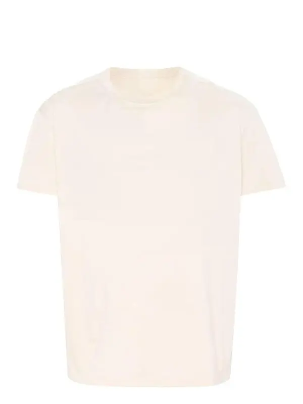 MAISON MARGIELA Logo-embroidered Cotton T-shirt - Neutrals