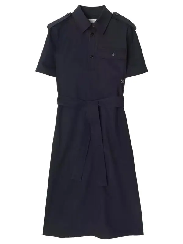 Burberry Wool Shirt Dress - Blue