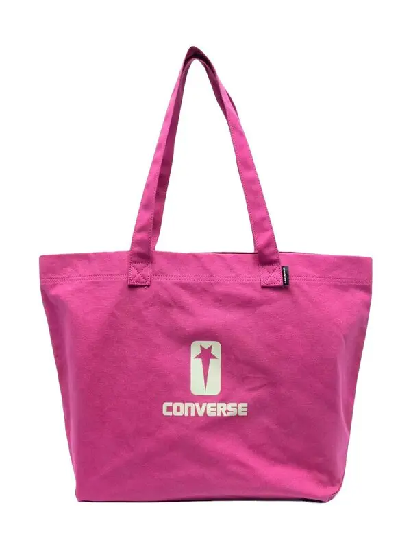 CONVERSE X Drkshdw Logo-print Canvas Tote Bag - Pink