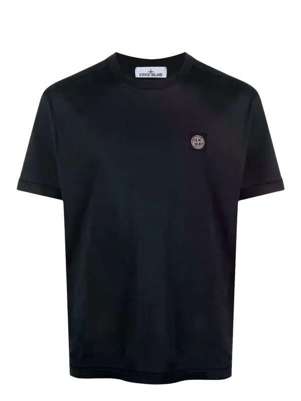 Stone Island Compass-patch Cotton T-shirt - Blue
