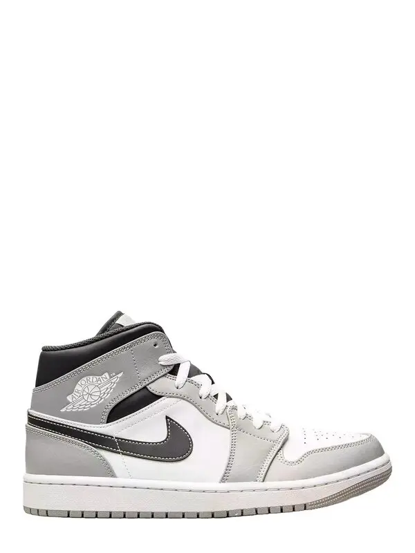 JORDAN Air 1 Mid Light Smoke 2.0 Sneakers - Grey
