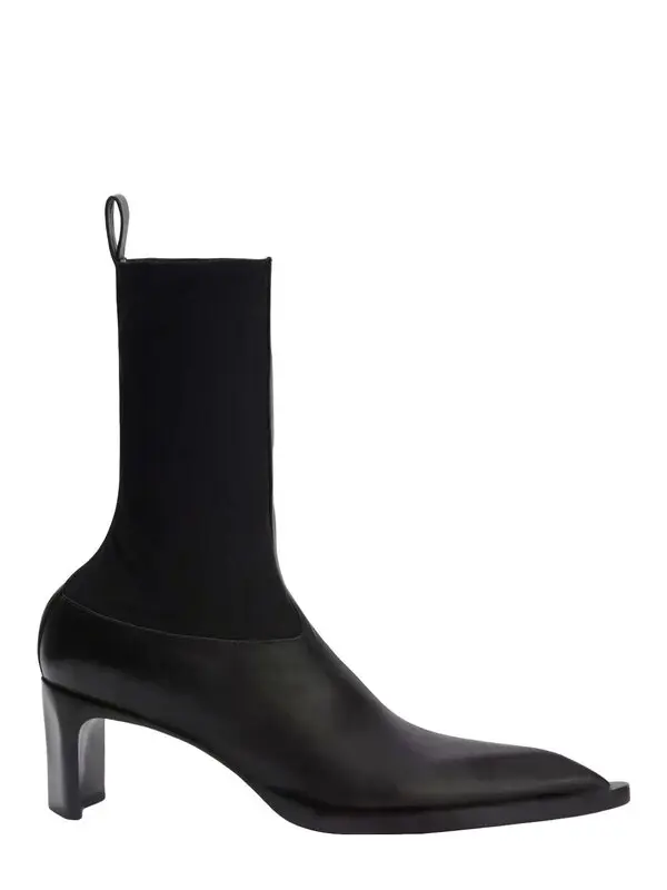 JIL SANDER Ankle Boots With Block Heel - Black