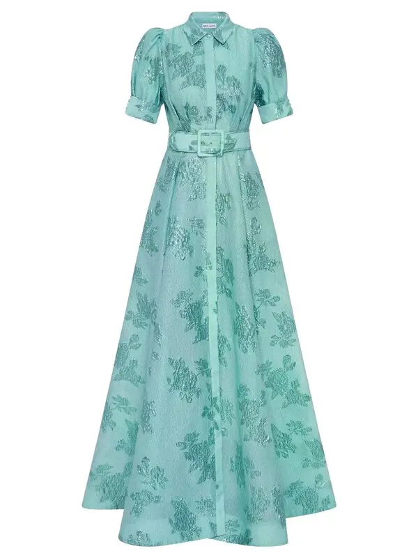 Rebecca Vallance Benette Short Sleeve Gown - Blue