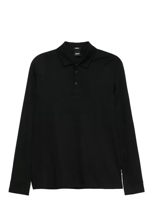BOSS Cotton Polo Shirt - Black