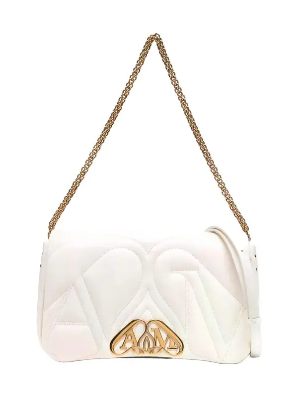 Alexander McQueen The Seal Crossbody Bag - White