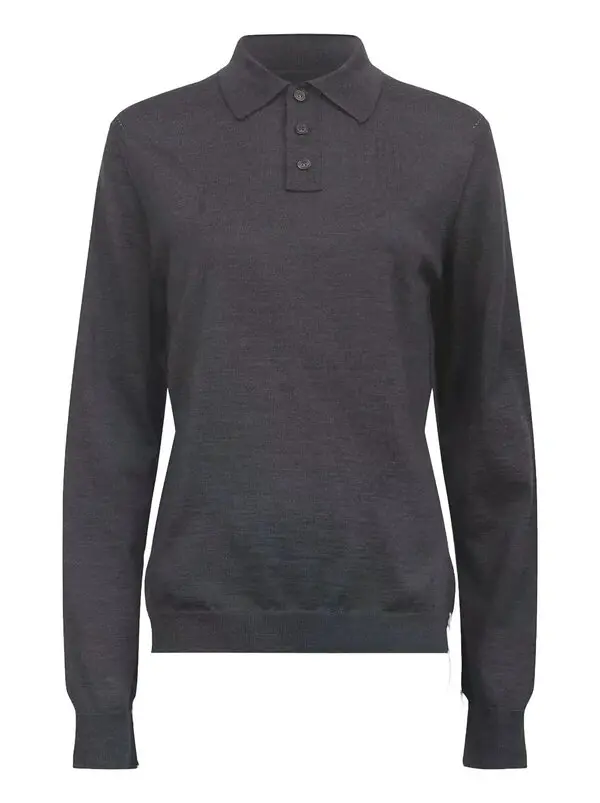 MAISON MARGIELA Wool Polo Jumper - Grey
