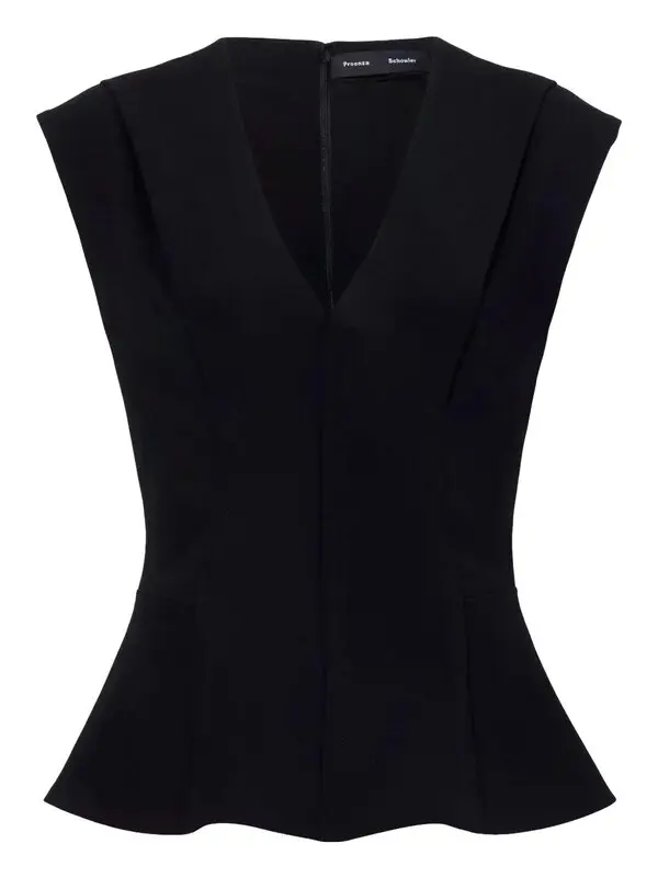 Proenza Schouler Crepe Sleeveless Blouse - Black