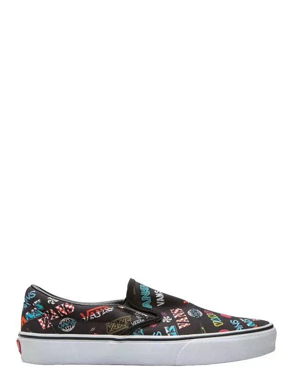 VANS Slip-on Graffiti Sneakers - Black