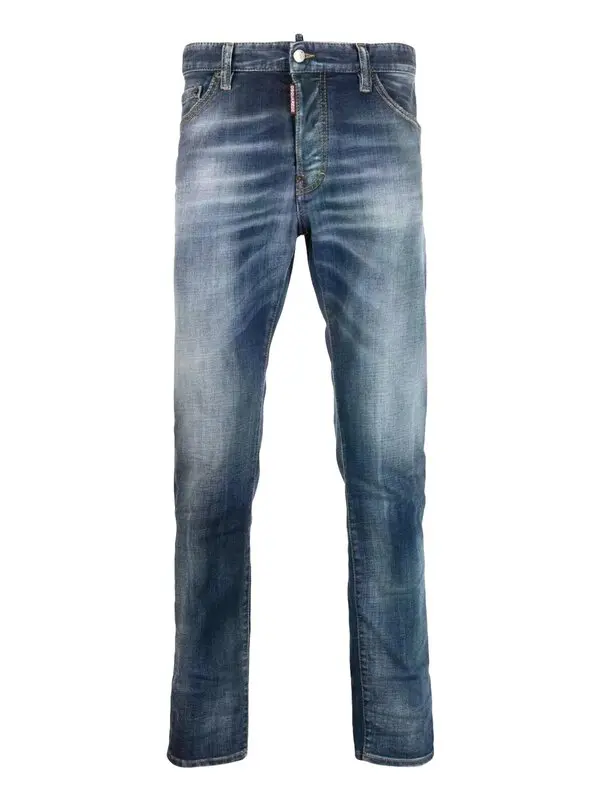 Dsquared2 Distressed-effect Slim-leg Jeans - Blue