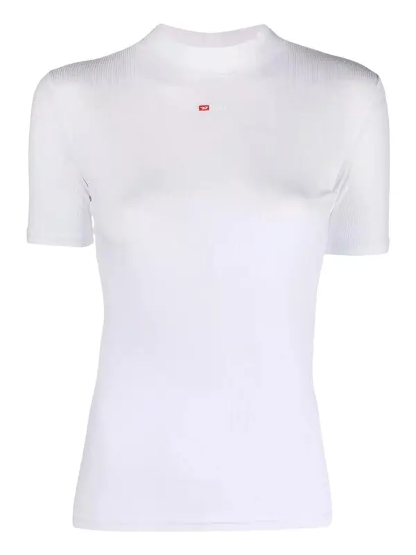 DIESEL® T-mokky Mock-neck T-shirt - White