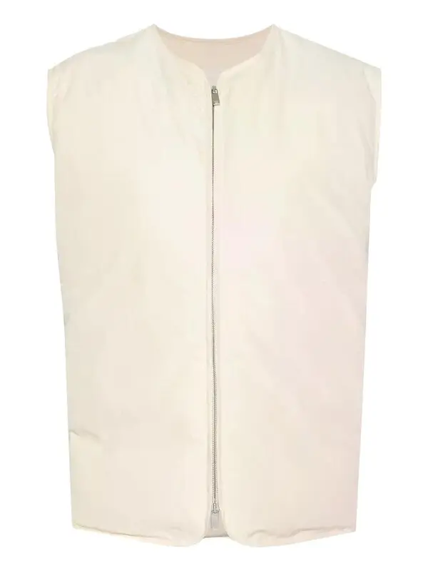 JIL SANDER Padded Zip-up Gilet - Neutrals