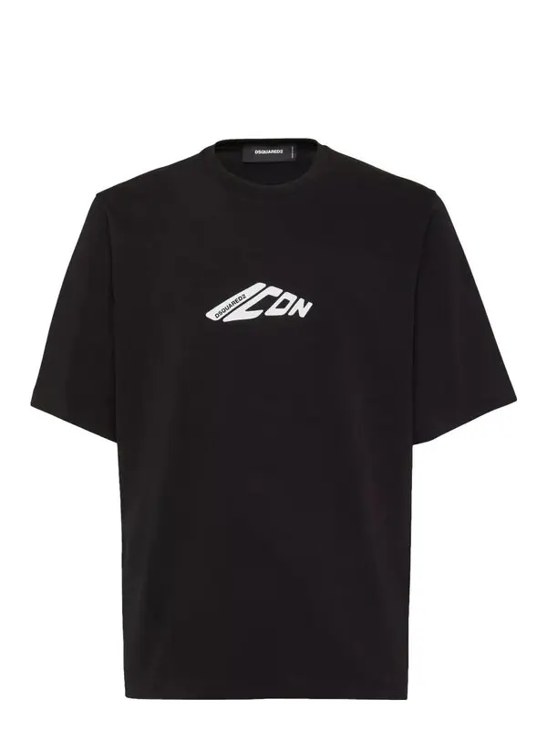 Dsquared2 Graphic-print Cotton T-shirt - Black