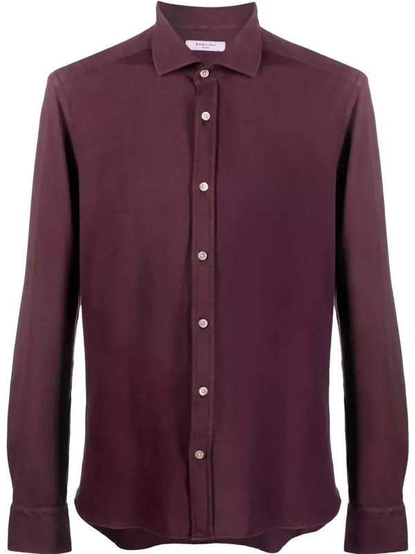 Boglioli Long-sleeve Cotton Shirt - Red