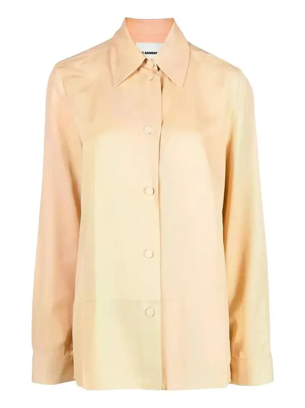 JIL SANDER Classic Collar Buttoned Blouse - Neutrals