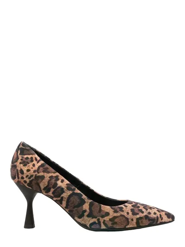 Agl Isolde 80mm Leopard-print Pumps - Black