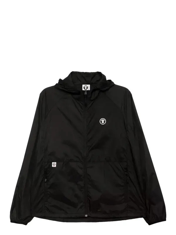 AAPE BY *A BATHING APE Moonface Appliqué Windbreaker - Black