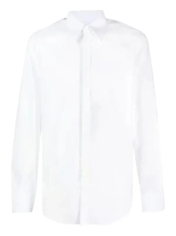 Dolce & Gabbana Pointed-collar Cotton Shirt - White