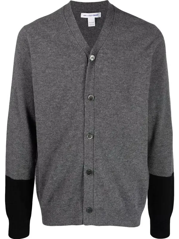Comme Des Garçons Fine-knit Button-up Cardigan - Grey