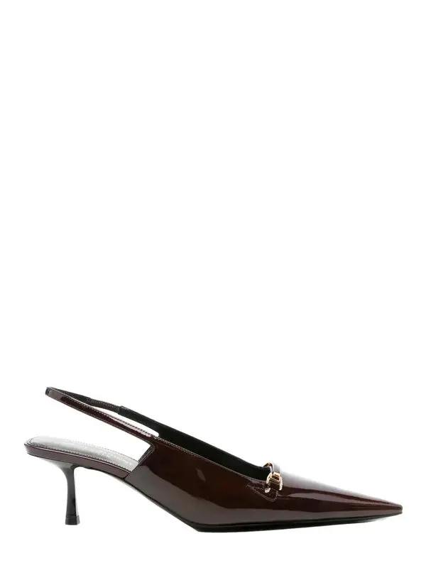 Saint Laurent 55mm Carine Slingback Pumps - Red