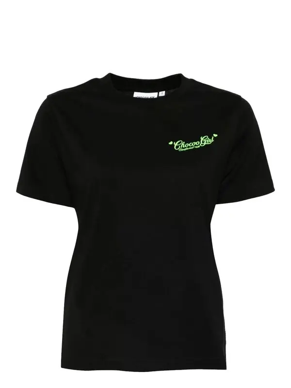 CHOCOOLATE Logo-embroidered T-shirt - Black
