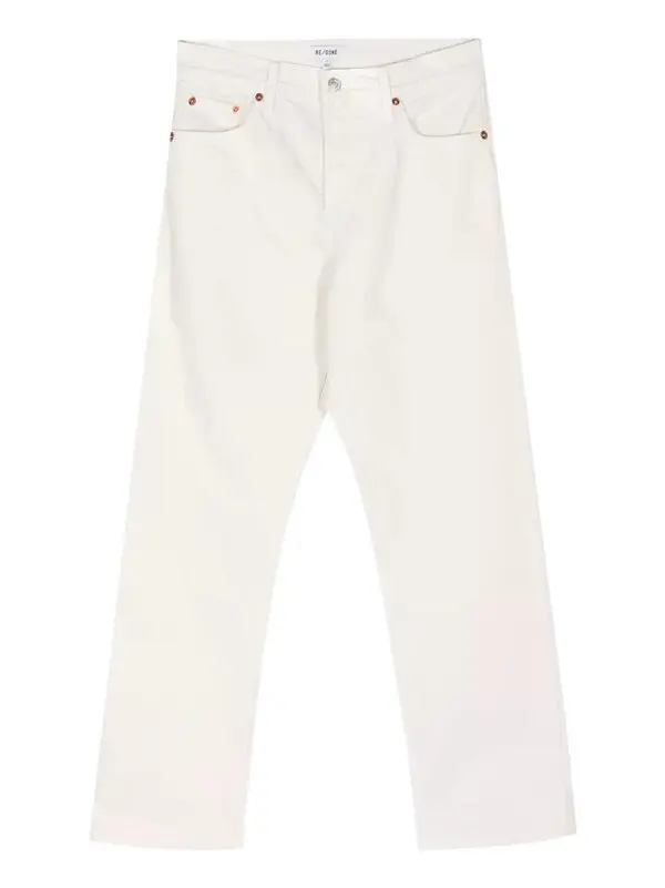 RE/DONE Easy Straight-leg Cropped Jeans - Neutrals