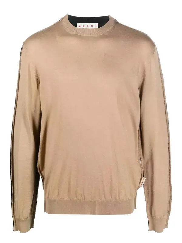 Marni Colour-block Crew-neck Jumper - Black