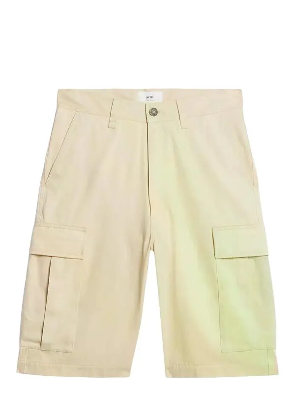 AMI Paris Straight-leg Cargo Shorts - Neutrals