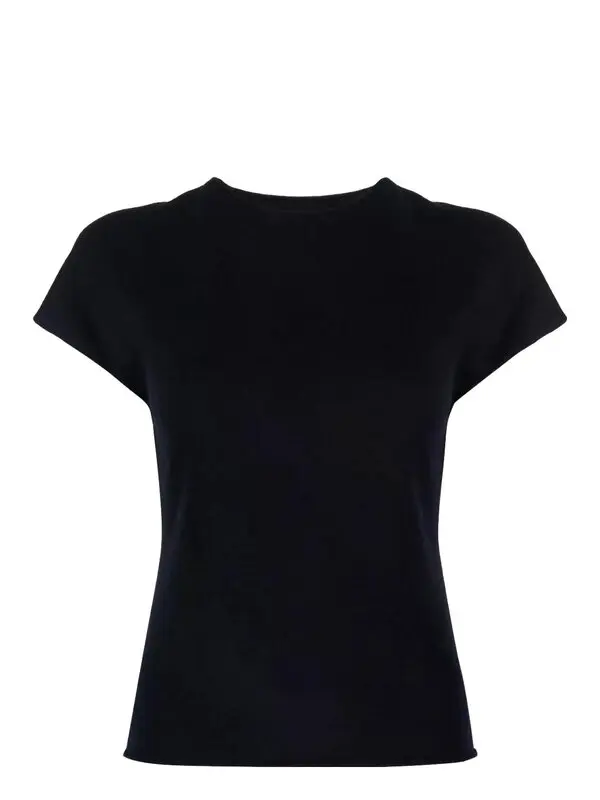 Vince Wool-cashmere Blend Short-sleeve T-shirt - Blue