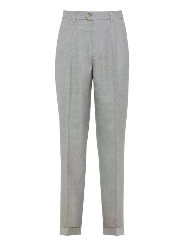 Brunello Cucinelli Pleat-detail Tailored Trousers - Grey
