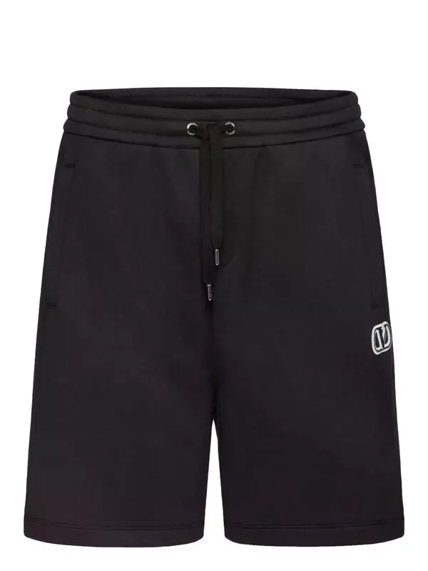 Valentino Garavani Vlogo Signature Cotton Bermuda Shorts - Black